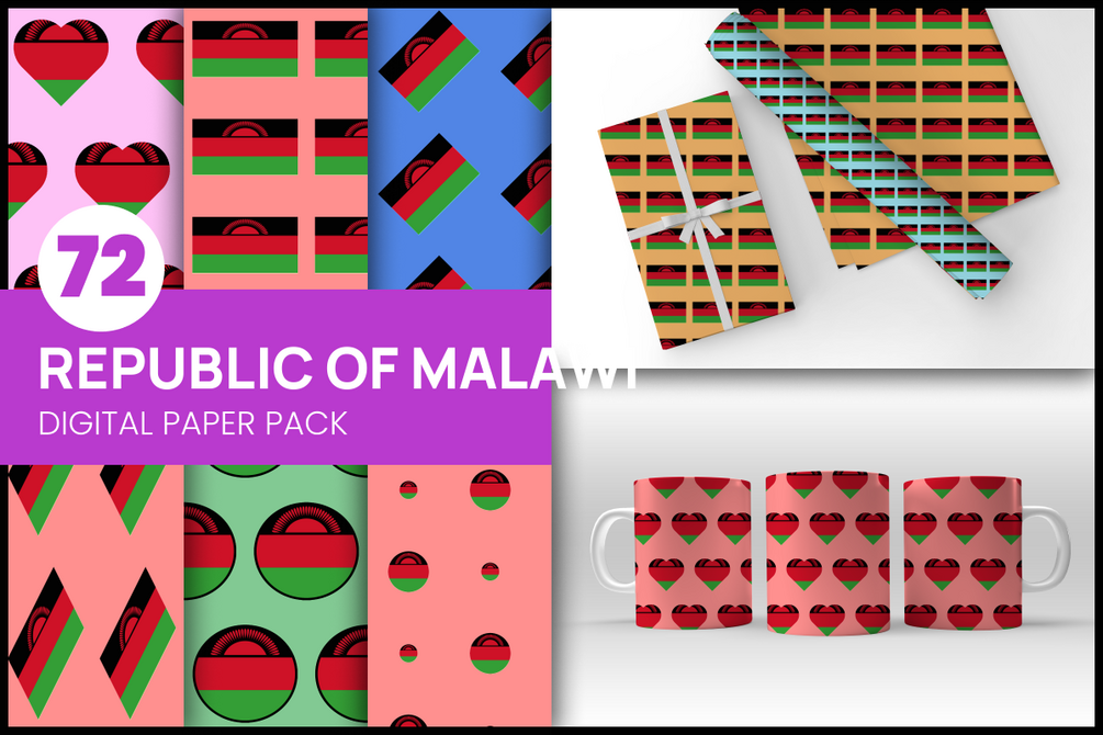 Republic of Malawi Seamless Patterns
