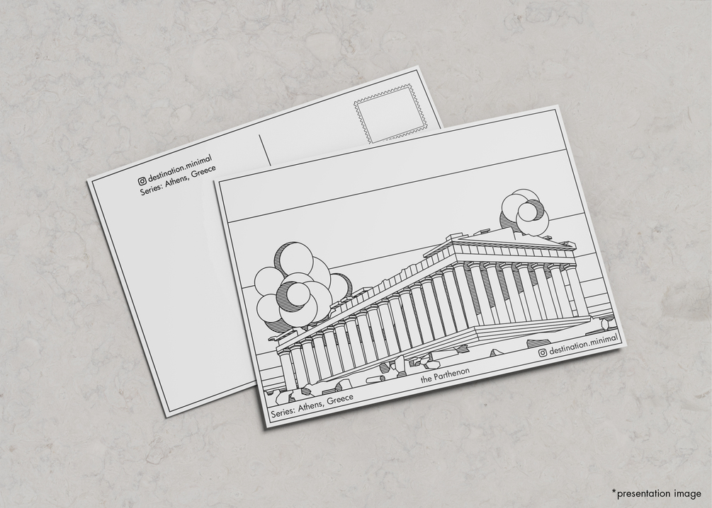 The Parthenon printable postcard