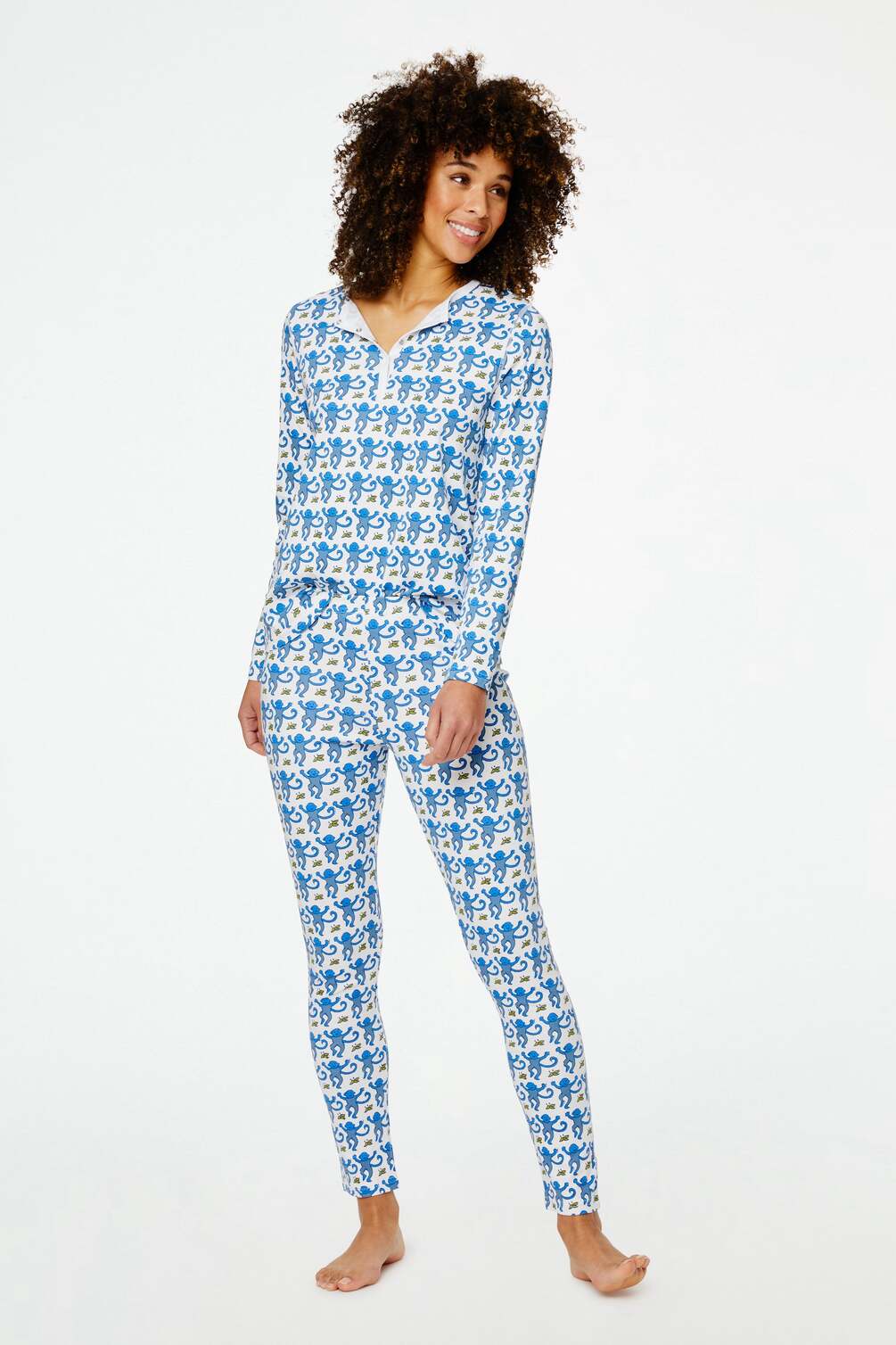 blue monkey pjs