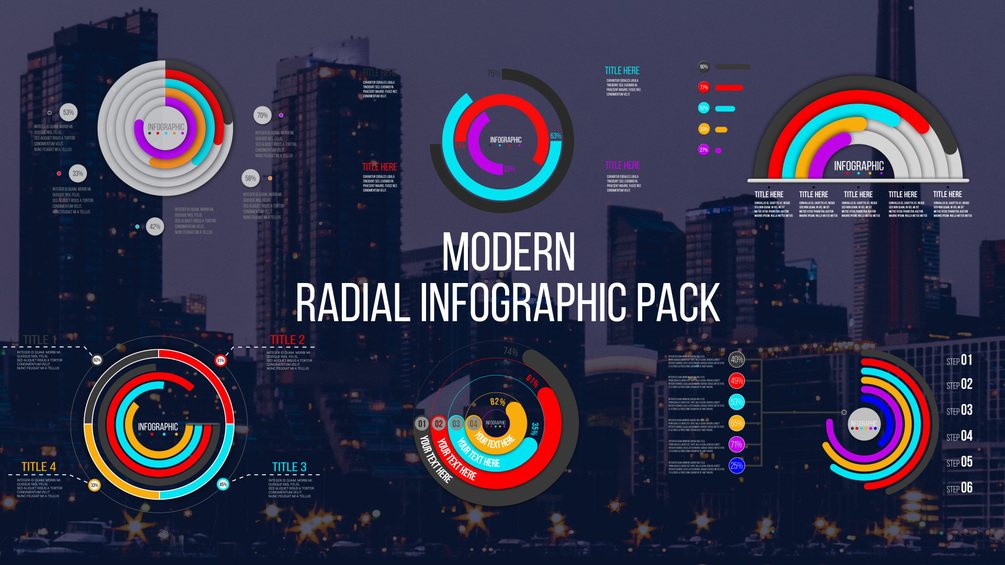 Modern Radial Infographic Pack