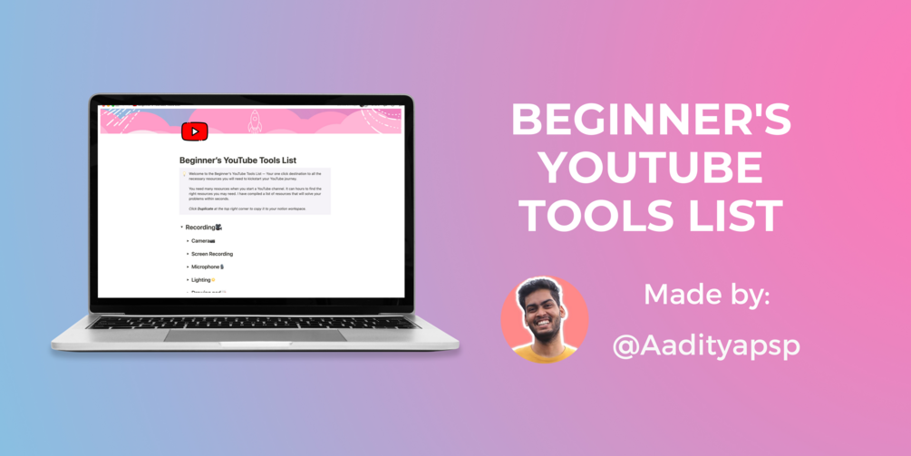 Beginner's YouTube Tools List