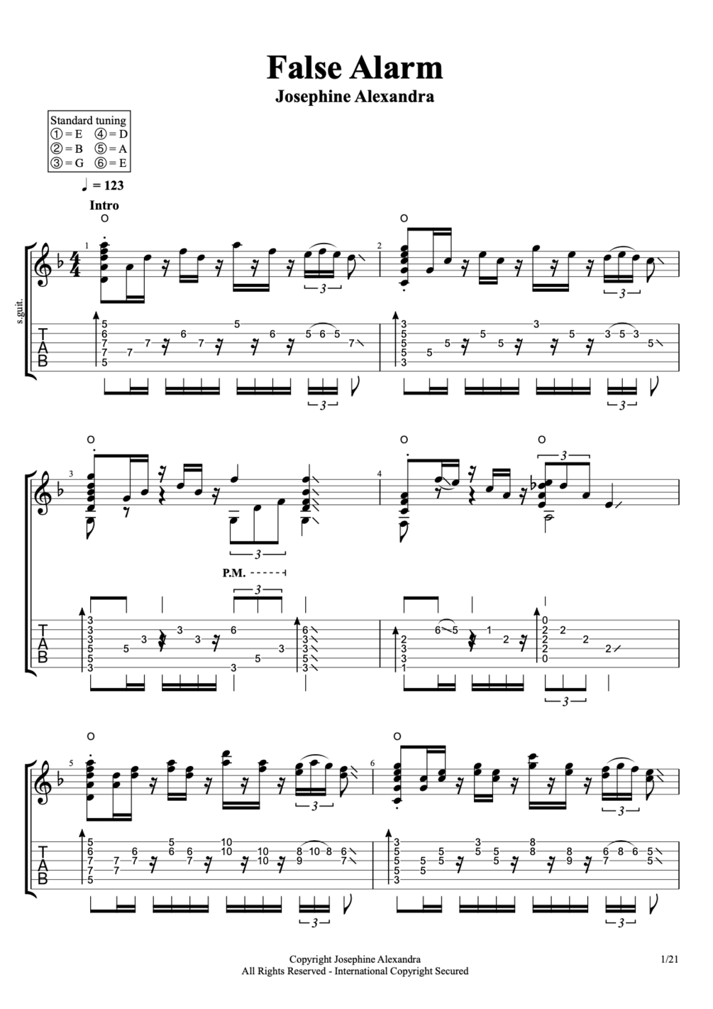 Josephine Alexandra - False Alarm (PDF)