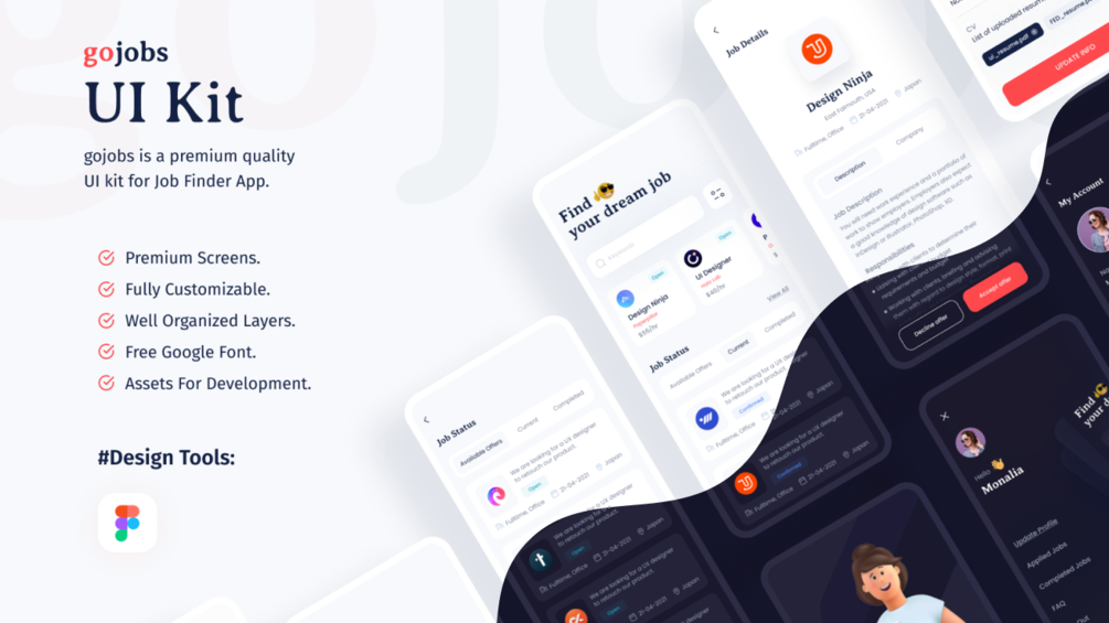 GoJobs - eJobs platform UI Kit