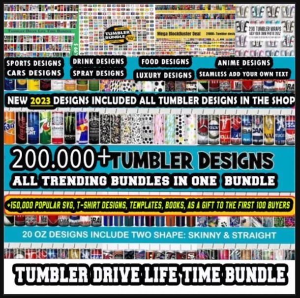 200.000 New design (all tumbler bundle in the shop, 2023 updated ...