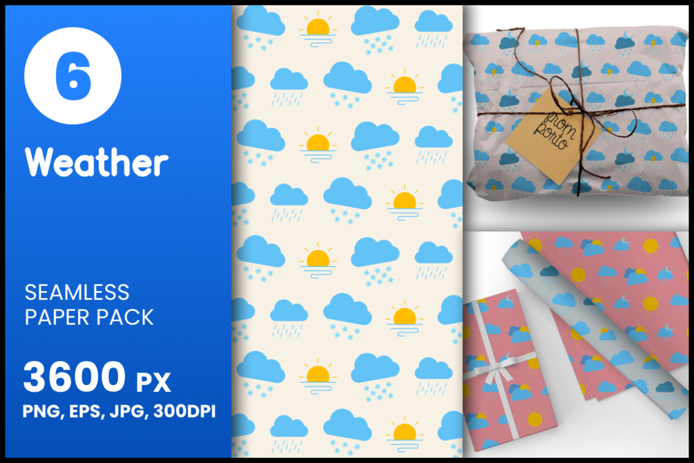 Weather 6 Seamless Patterns