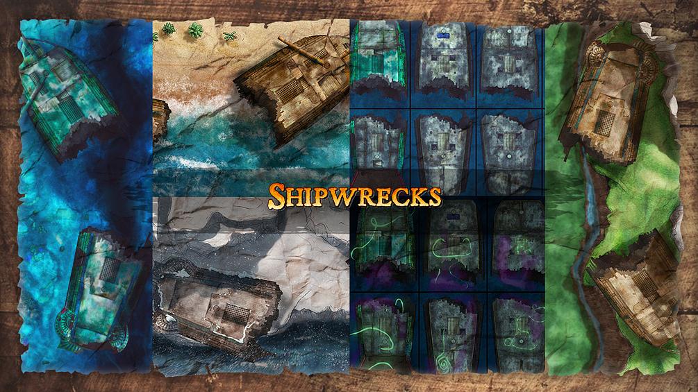 Shipwreck Maps and Tokens