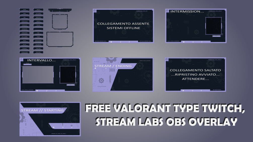 Valorant Twitch/Obs/StreamLab free pack