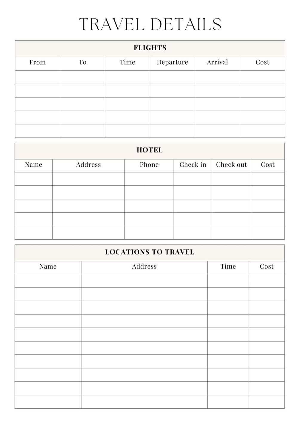 Travel Planner