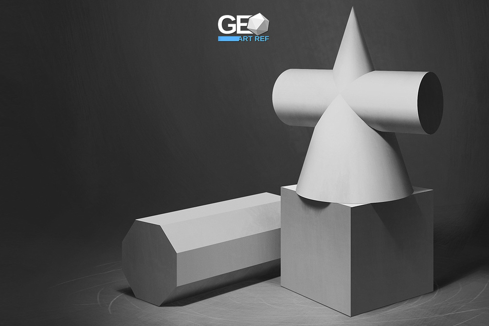 Primitive Shapes Example Study Free PSD