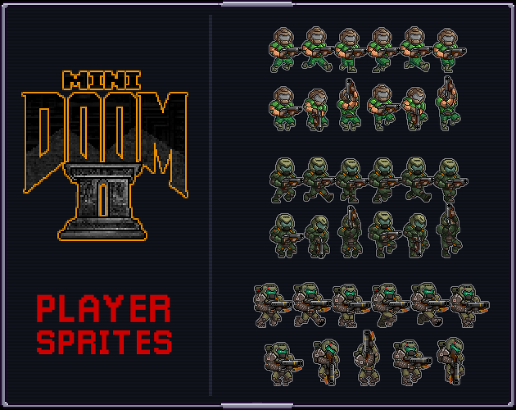 MiniDoom2 sprites - Player