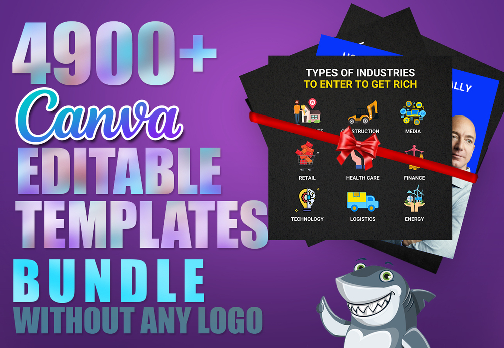 4900+ Canva Editable Templates Bundle