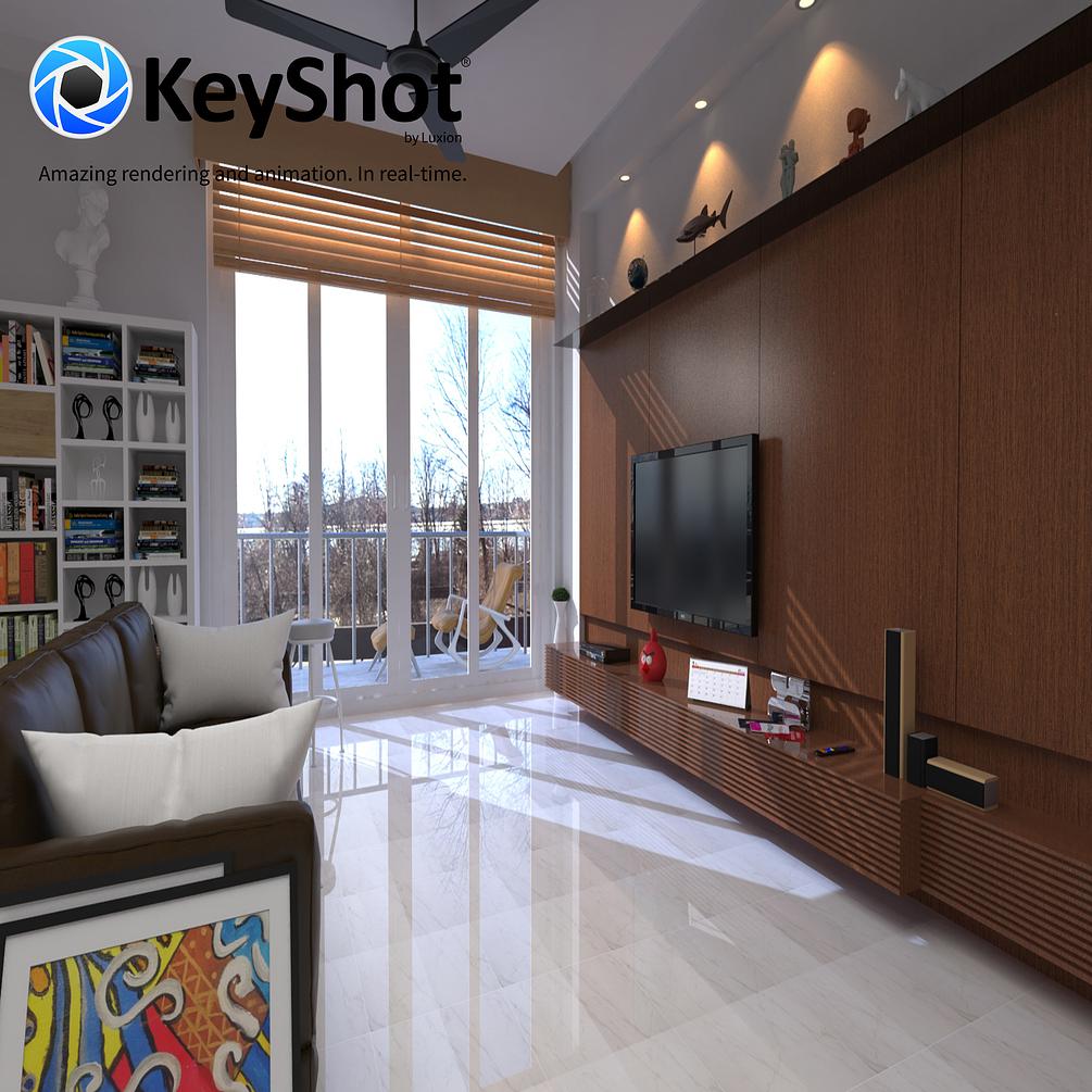 Keyshot Interior Scene - Living room