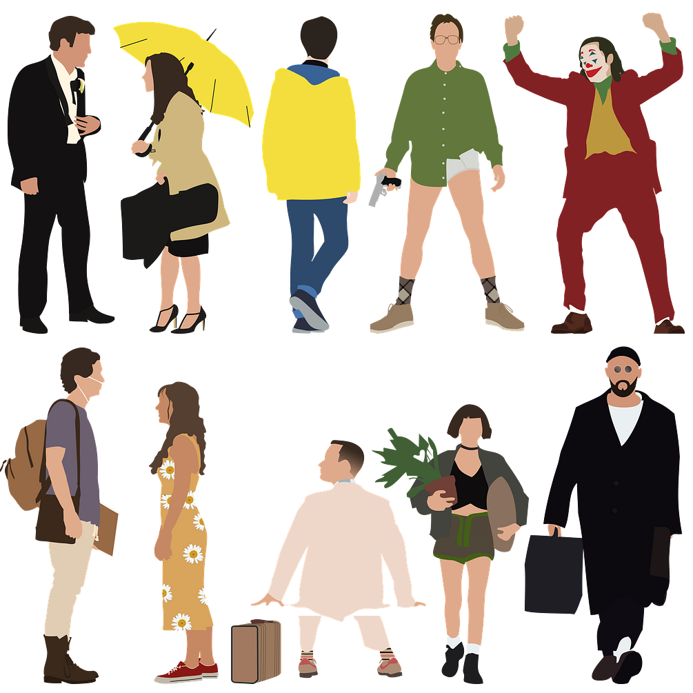 famous characters flat vector pack