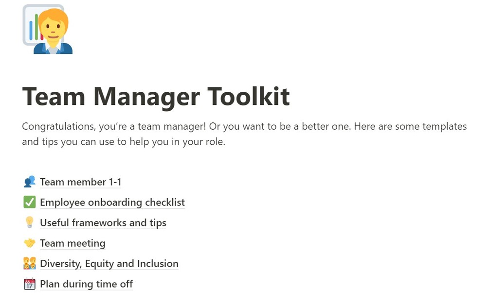 Team Manager Toolkit