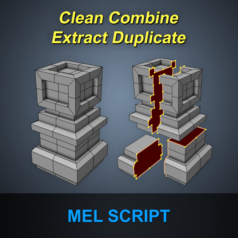 Clean Combine, Extract, Duplicate for Maya