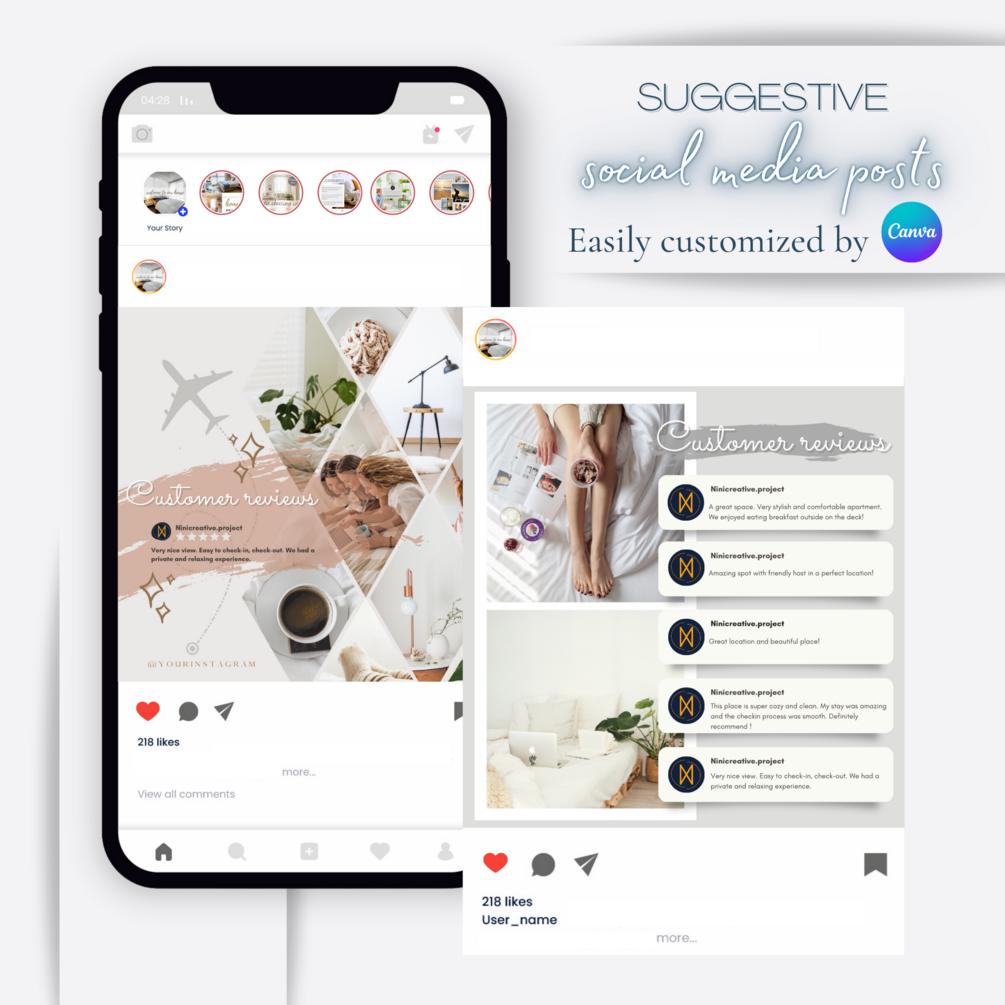 Homestay Social Posts | Airbnb | Hotel | Social Media Post Templates ...