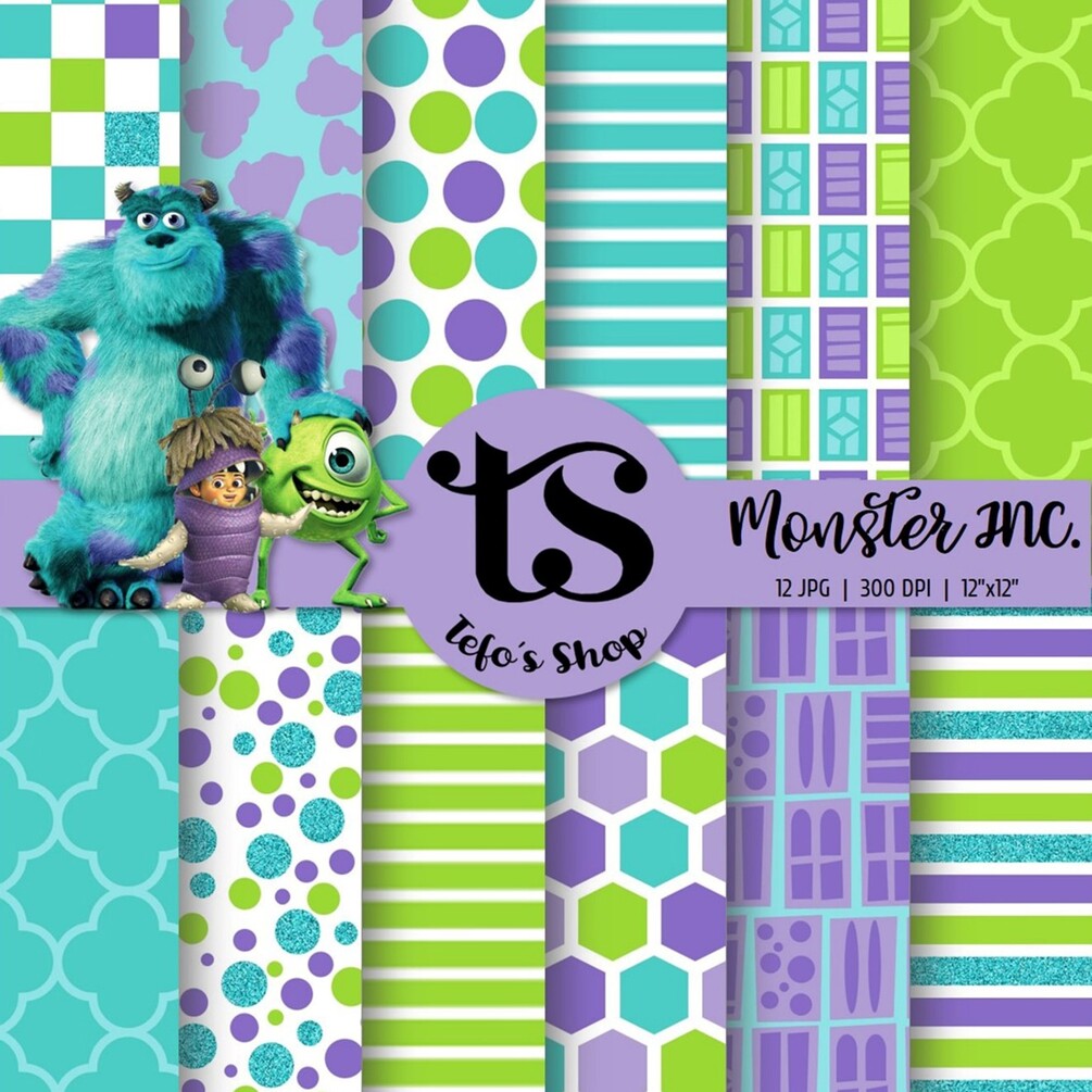 Monster Inc | Papeles digitales | Paper pack