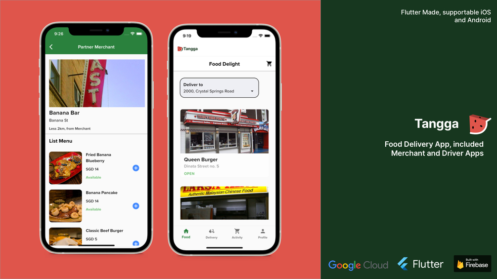 Tangga: Food Delivery Apps, Flutter Firebase Made