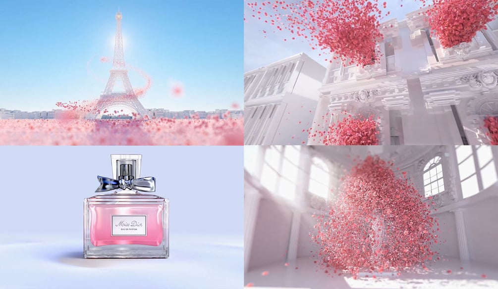 C4D Animation project files - Miss Dior scene