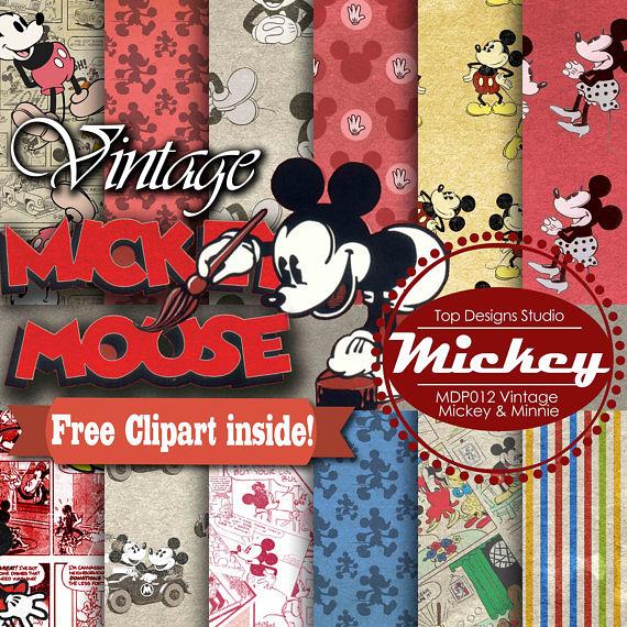 TEXTURE MICKEY MOUSE VINTAGE 2 ( TOPOLINO)