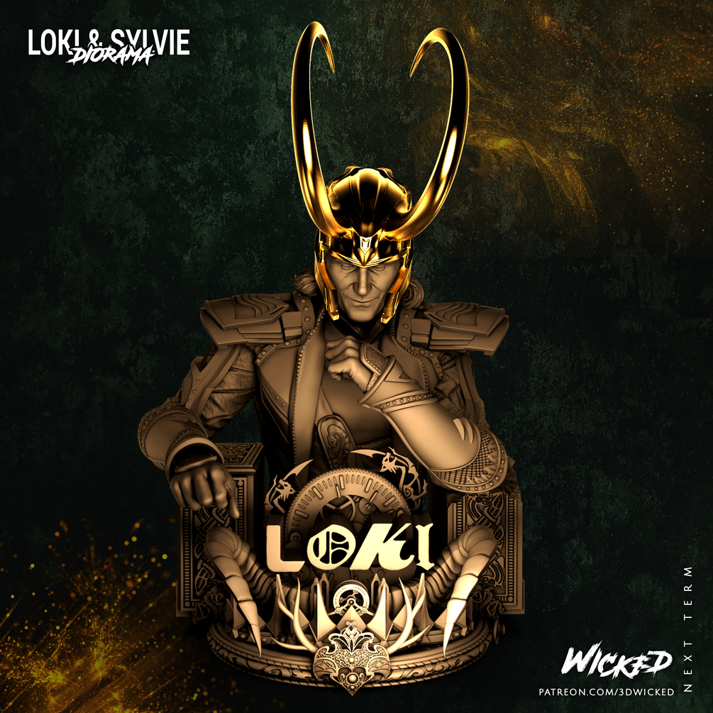 Wicked Marvel Loki Bust: Tested and ready for 3d printing