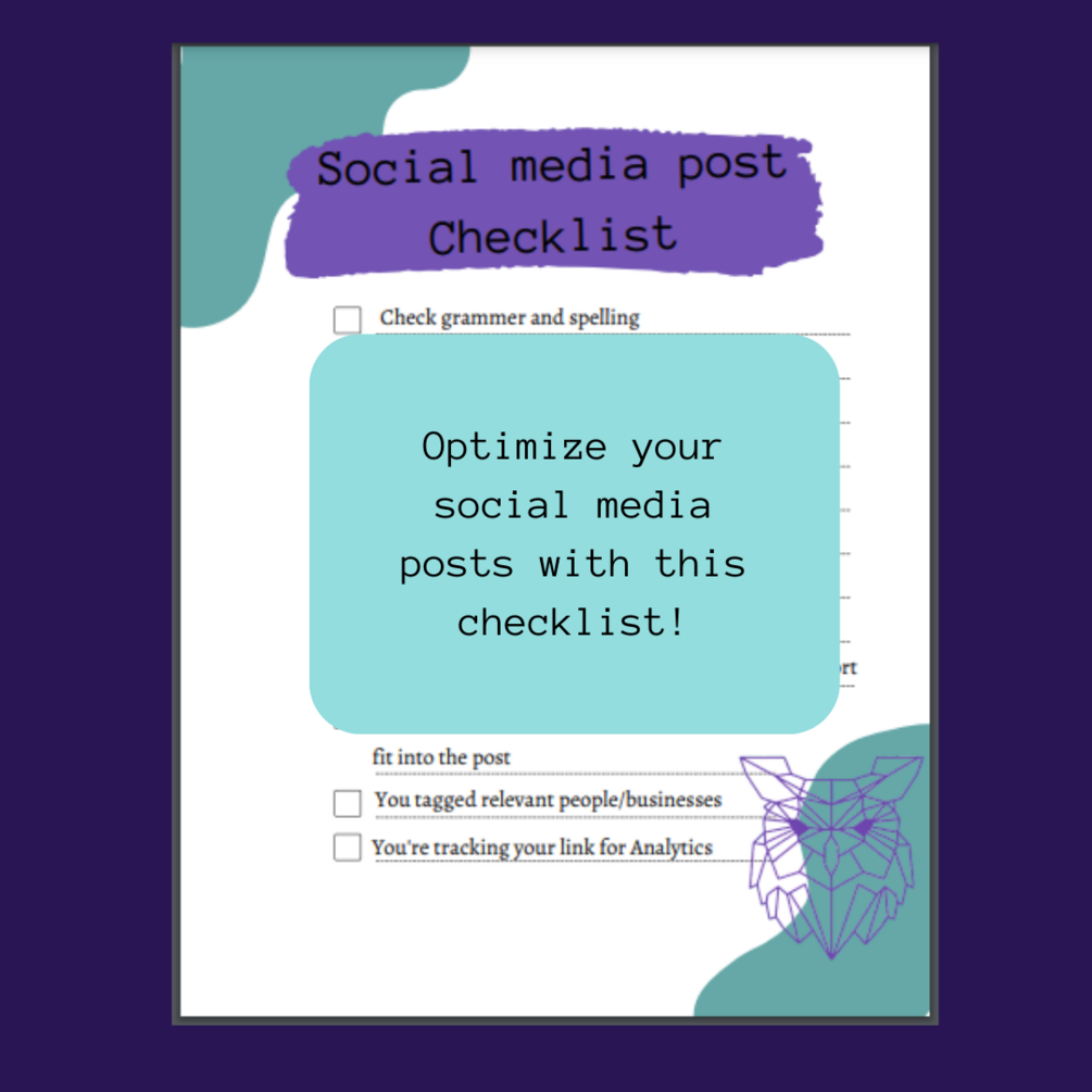 Social Media Check list
