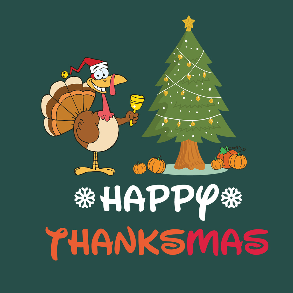 Happy Thanksmas Svg, Turkey Svg, Christmas Svg