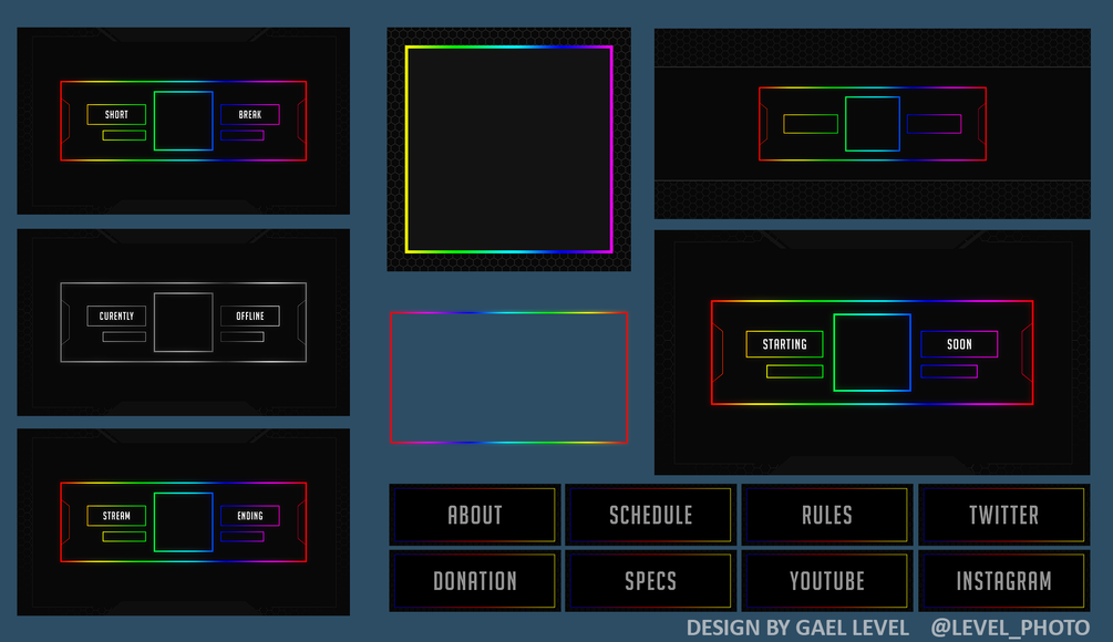 Chroma Twitch Channel art Pack