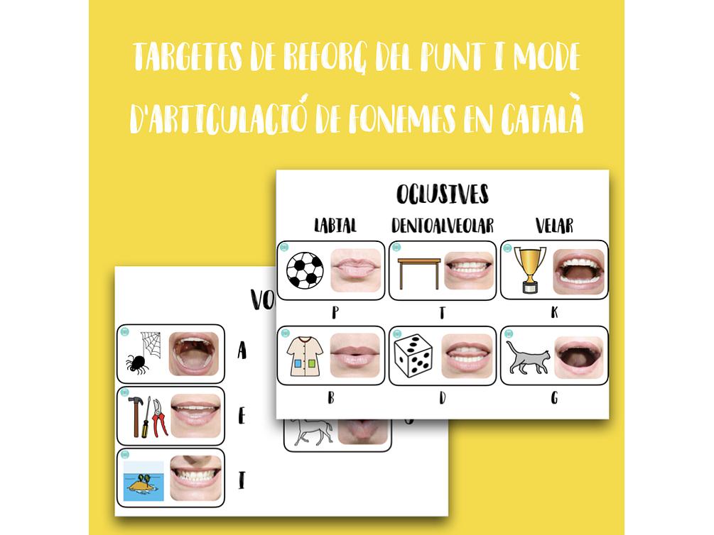 CAT: Targetes d'articulació de fonemes en català