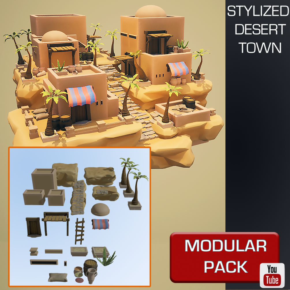 Stylized Desert Town Modular Pack