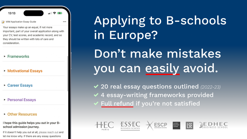 B-school Application Essay Guide