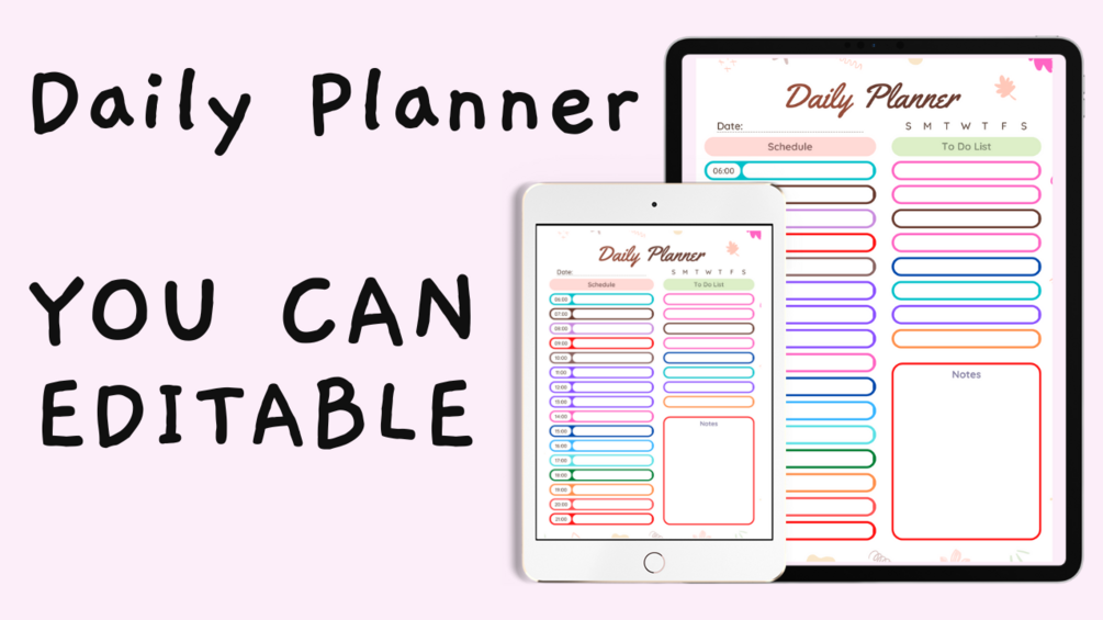 Daily Planner - You can Editable - Digital Planner