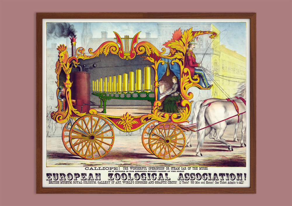 Vintage Circus Poster „Calliope“ from 1874