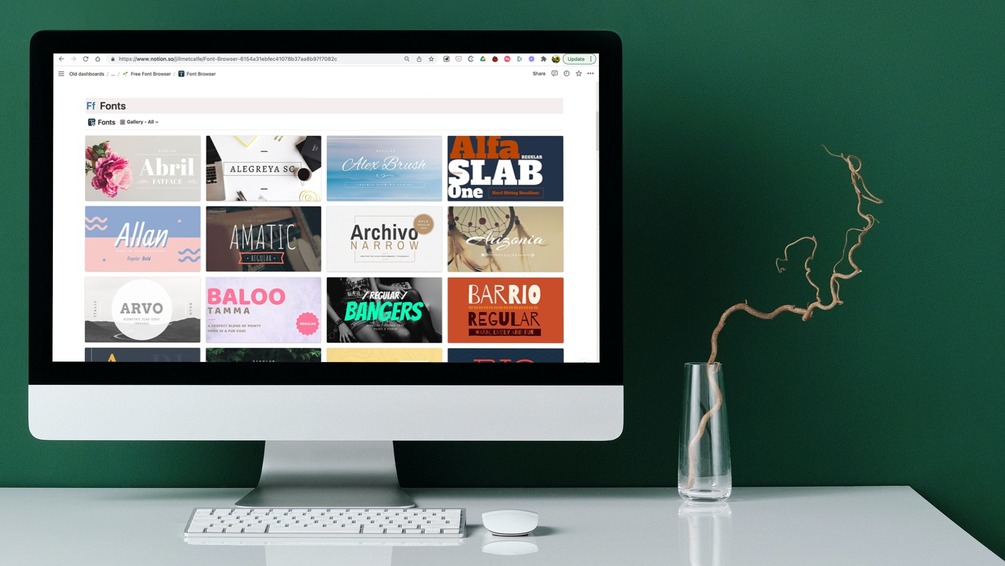 Notion Font Browser: Links to 175 free fonts with suggested pairings ...