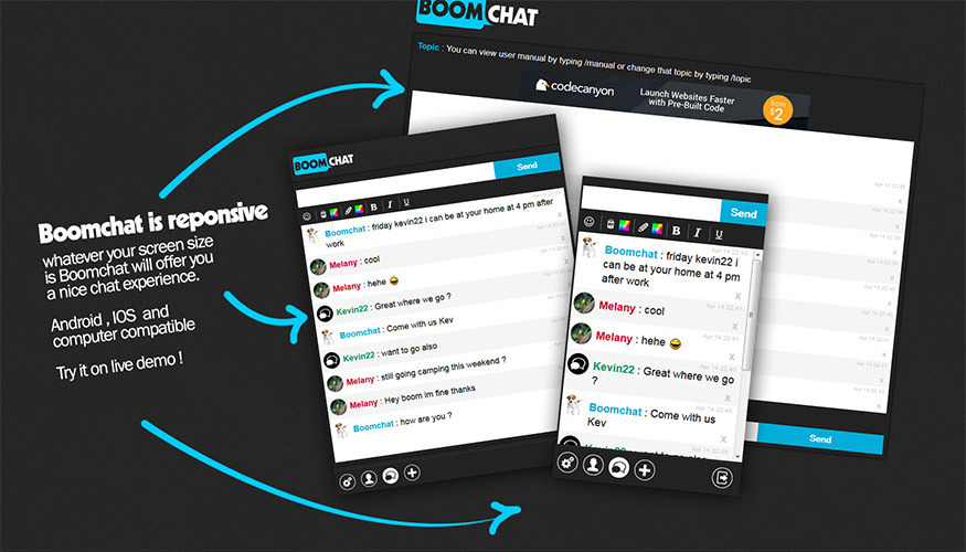 Boomchat - Responsive PHP/AJAX Chat