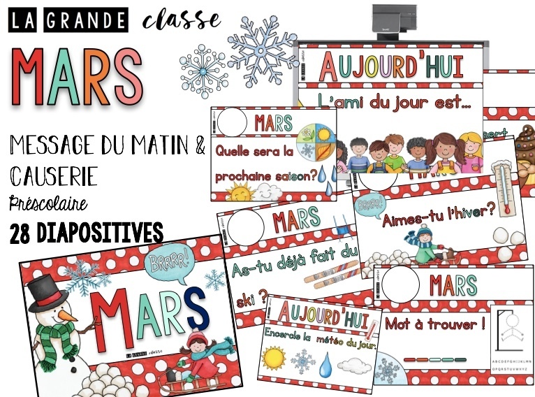 Mars- Causerie et message du matin au préscolaire