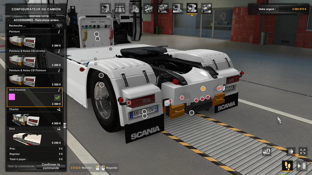 [ETS2] Scania NG R/S Stock Painted Rearbumper Slots