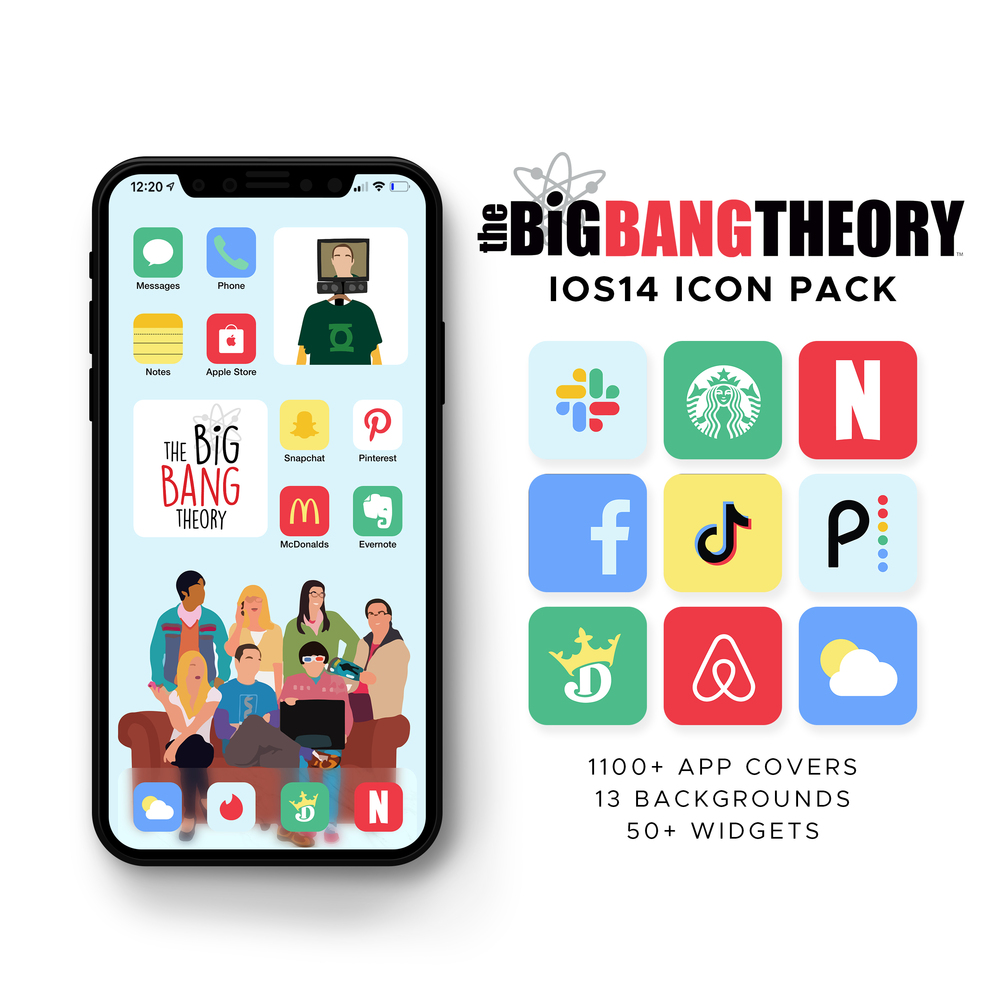 The Big Bang Theory iOS14 Icon Theme Pack, iOS14 Icons Bundle, IOS ...