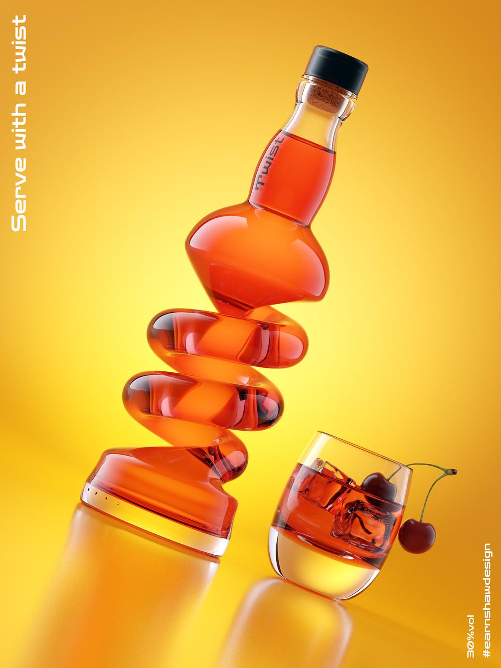 Twisted Bottle image .blend file.