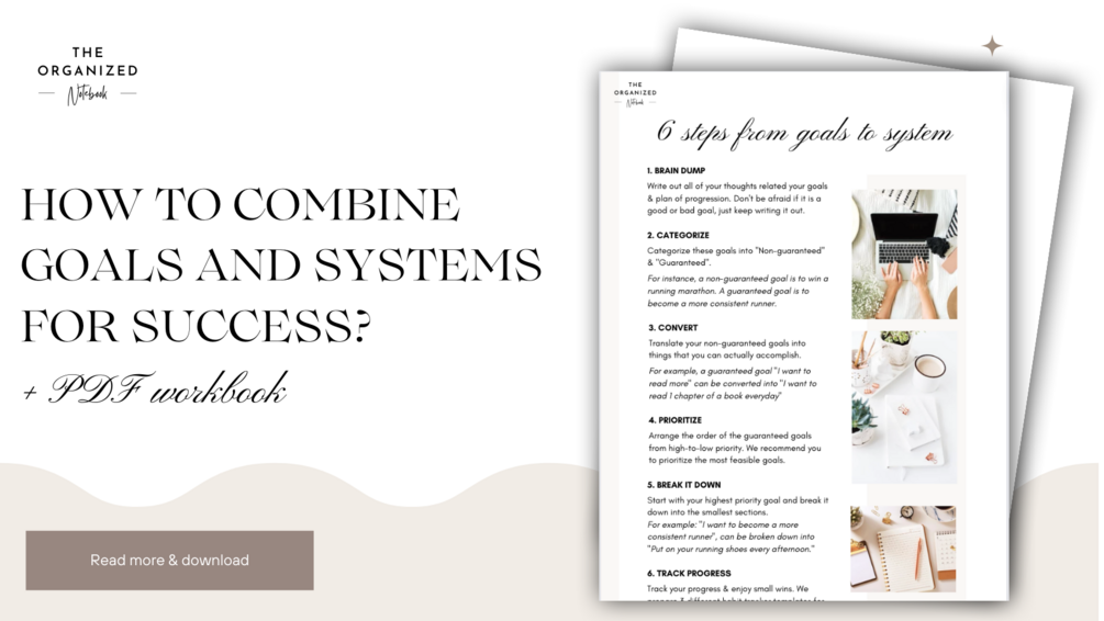Workbook: 6 Steps from Goals to Systems Planner (printable)