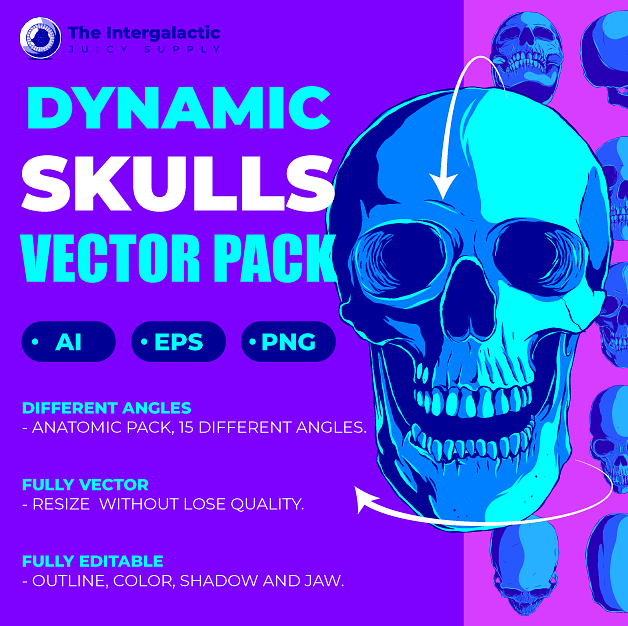 Dynamic Skulls Vector Pack