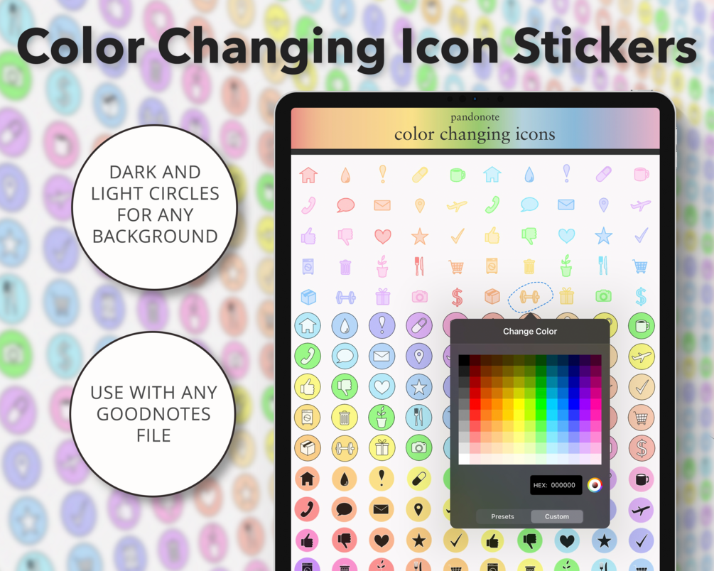 GoodNotes Color Changing Icons