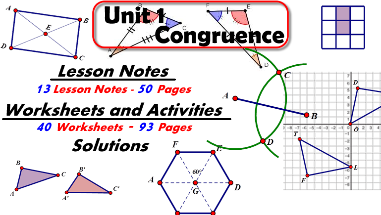 Common Core Geometry Unit #1 Teaching Materials