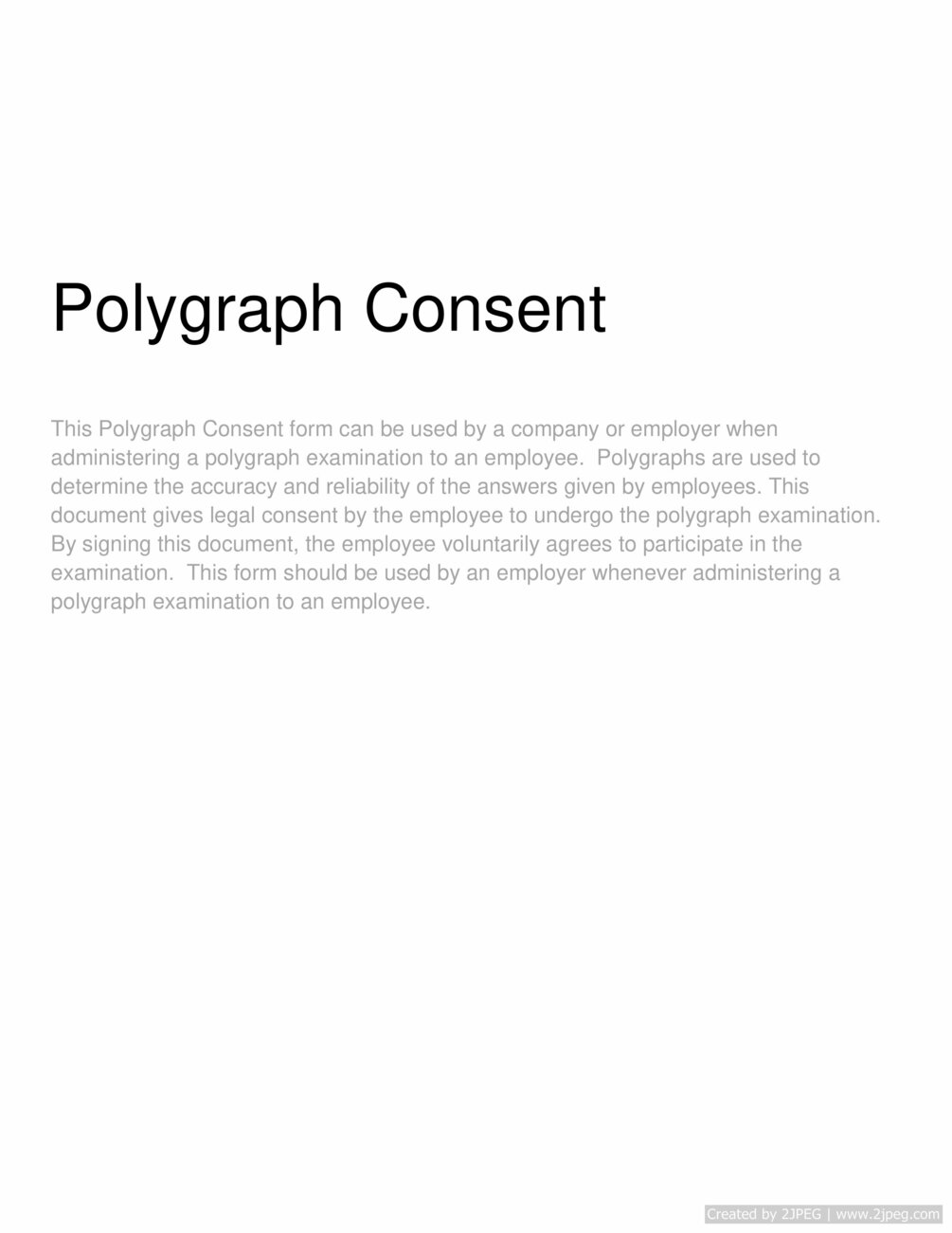 Polygraph Consent