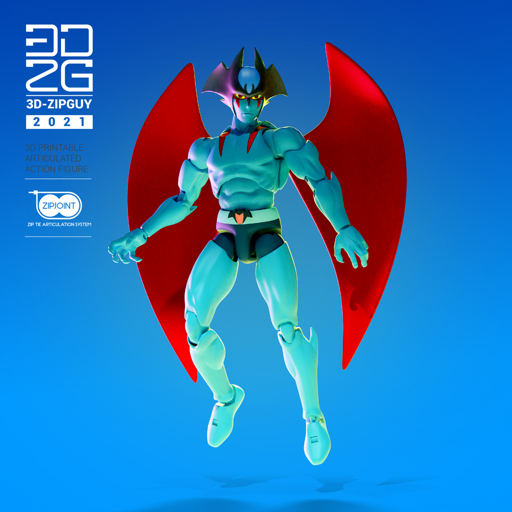 DEVILMAN / AMON / DEBIRUMAN / デビルマン - 3D printable action figure