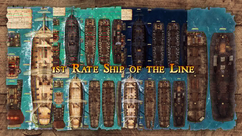 1st Rate Ship of the Line Maps & Assets