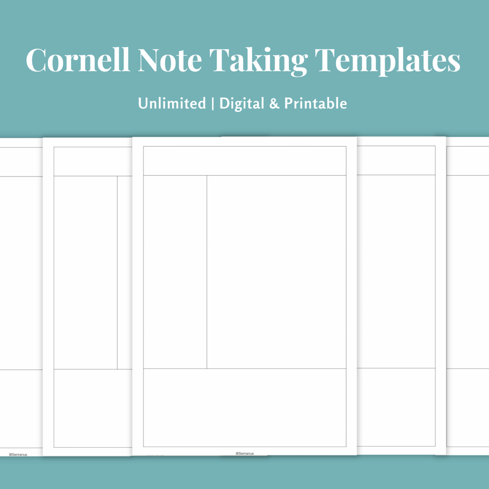 FREE Cornell Note Taking Templates | Unlimited
