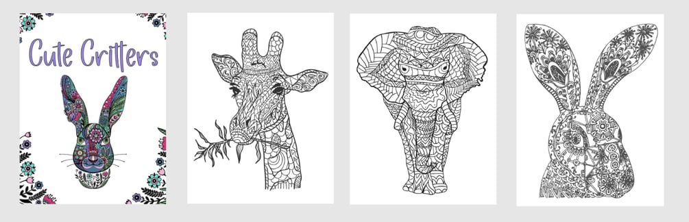 Cute Critters Colouring Pages PDF