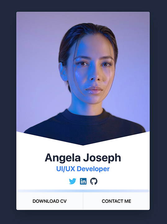 Mini CV Resume Template, Tailwind CSS
