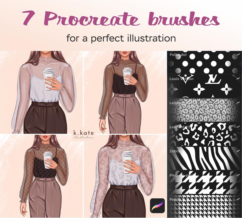 7 PRINT brushes for procreate app